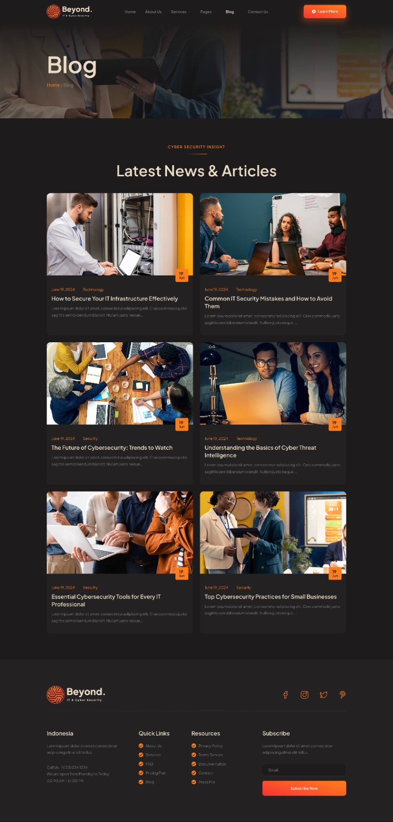 Beyond - IT & Cyber Security Elementor Template Kit by Rometheme | ThemeForest